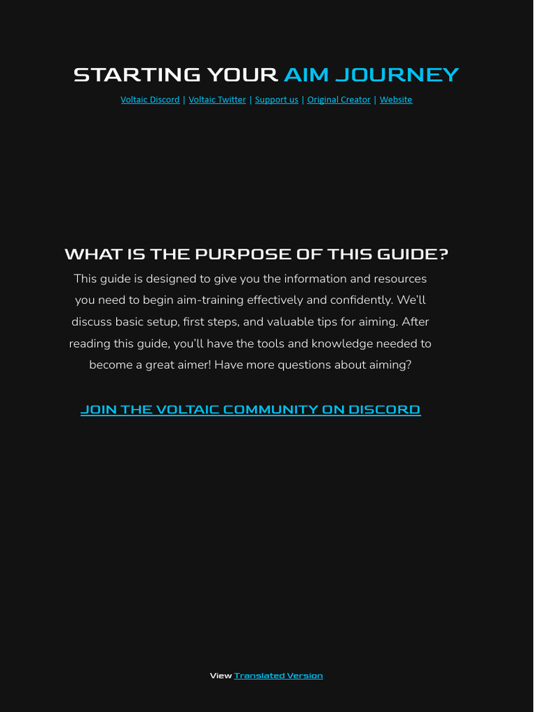 Voltaic - Aim Journey | PDF | Sleep | Hand