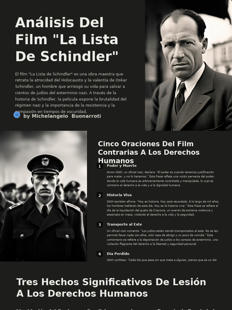 Analisis Del Film La Lista de Schindler | PDF | Convenio europeo de derechos humanos | Derechos ...