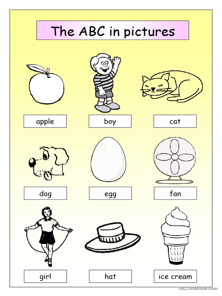 The ABC in Pictures | PDF | Linguistics | Languages