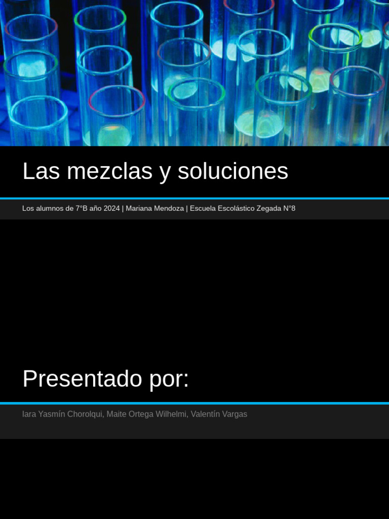 Las Mezclas y Soluciones | PDF | Mezcla | Agua