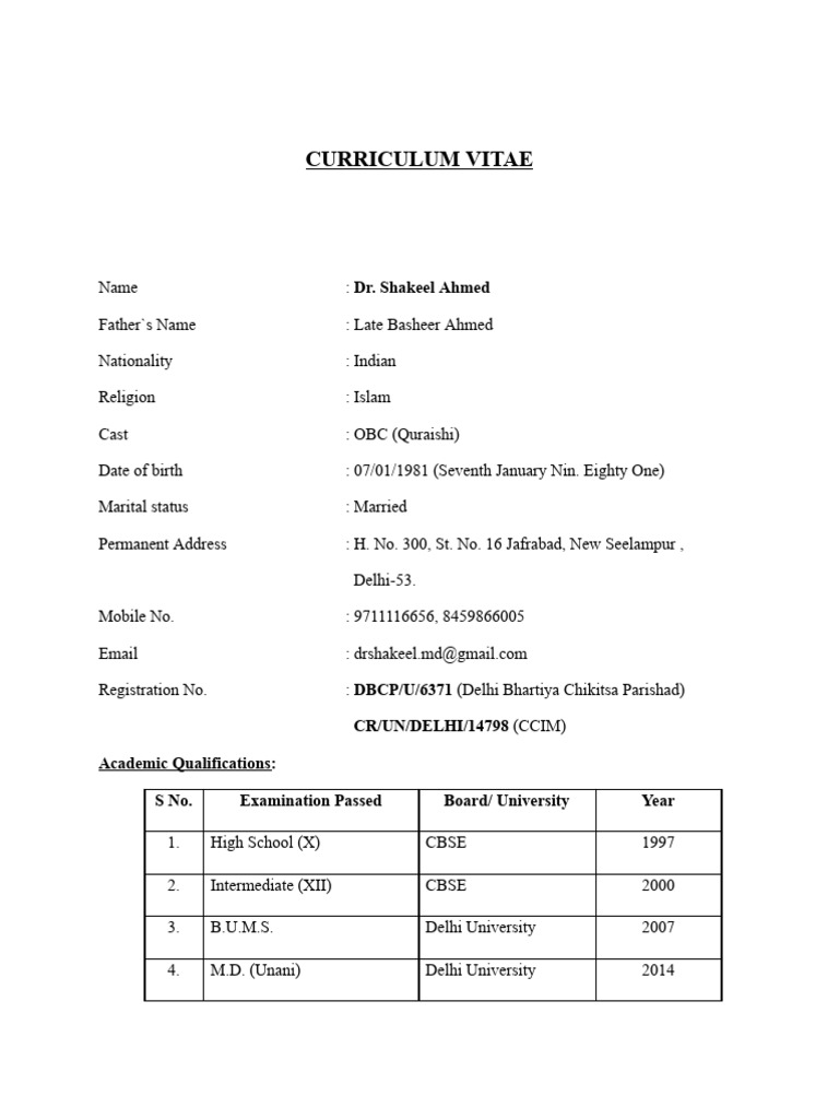 Cv. Modern | PDF | Health Care | Medicine