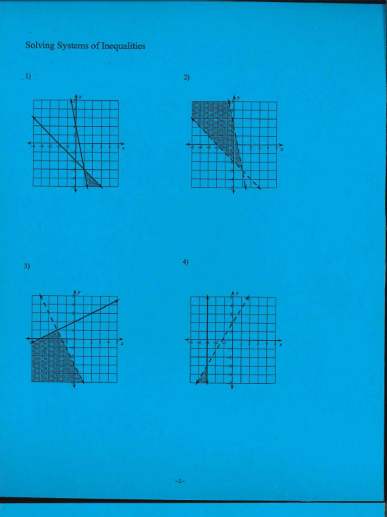 Write The System of Inequalities | PDF