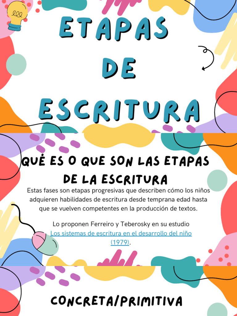 Etapas de La Escritura | PDF | Escritura | Sílaba