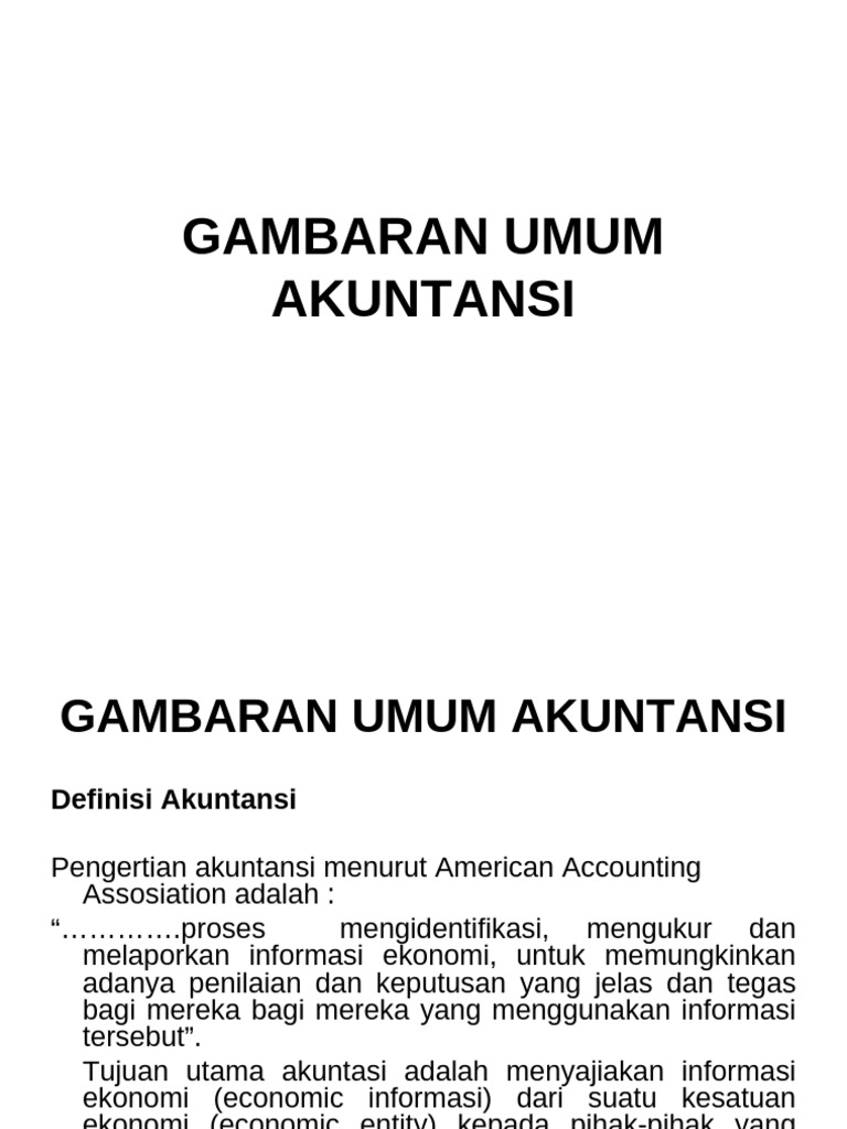 Gambaran Umum Akuntansi | PDF