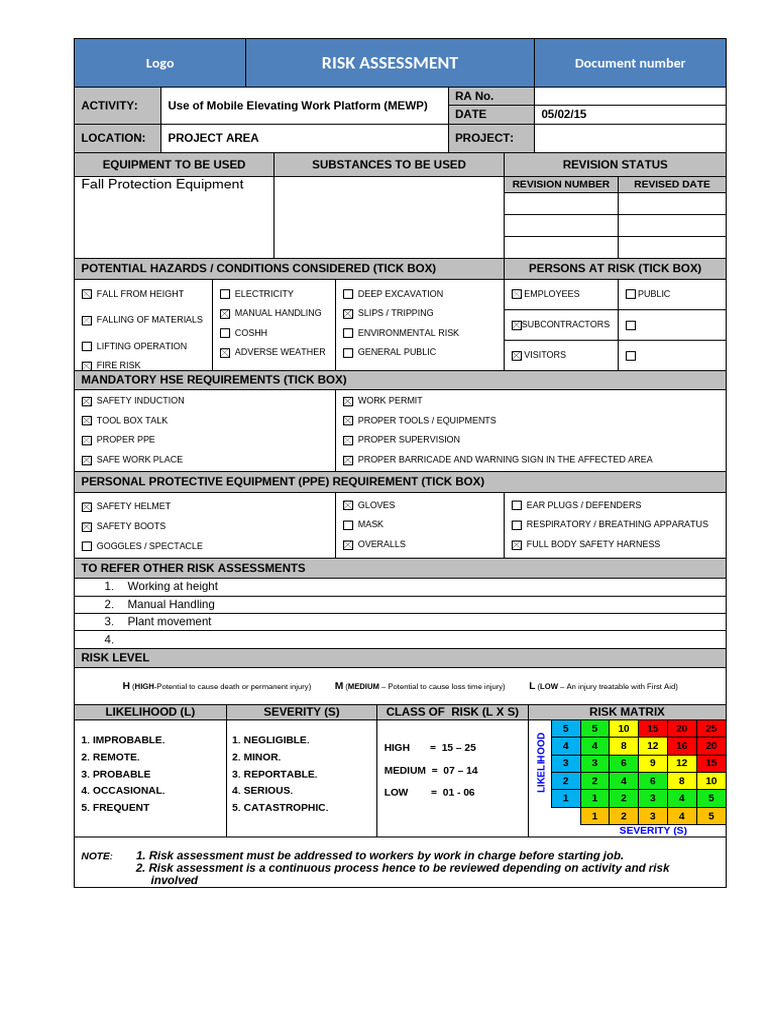 Mobile Elevating Work Platform MEWP | PDF | Personal Protective ...