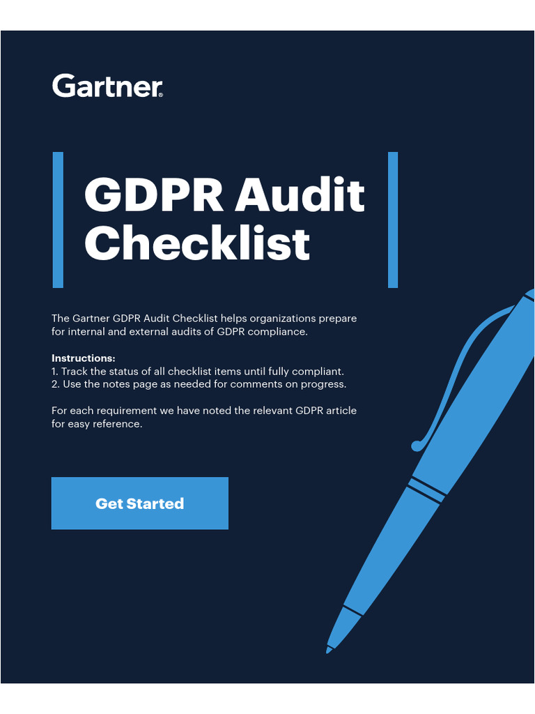 Gartner GDPR Audit Checklist 1690519536 | PDF | Audit | Justice