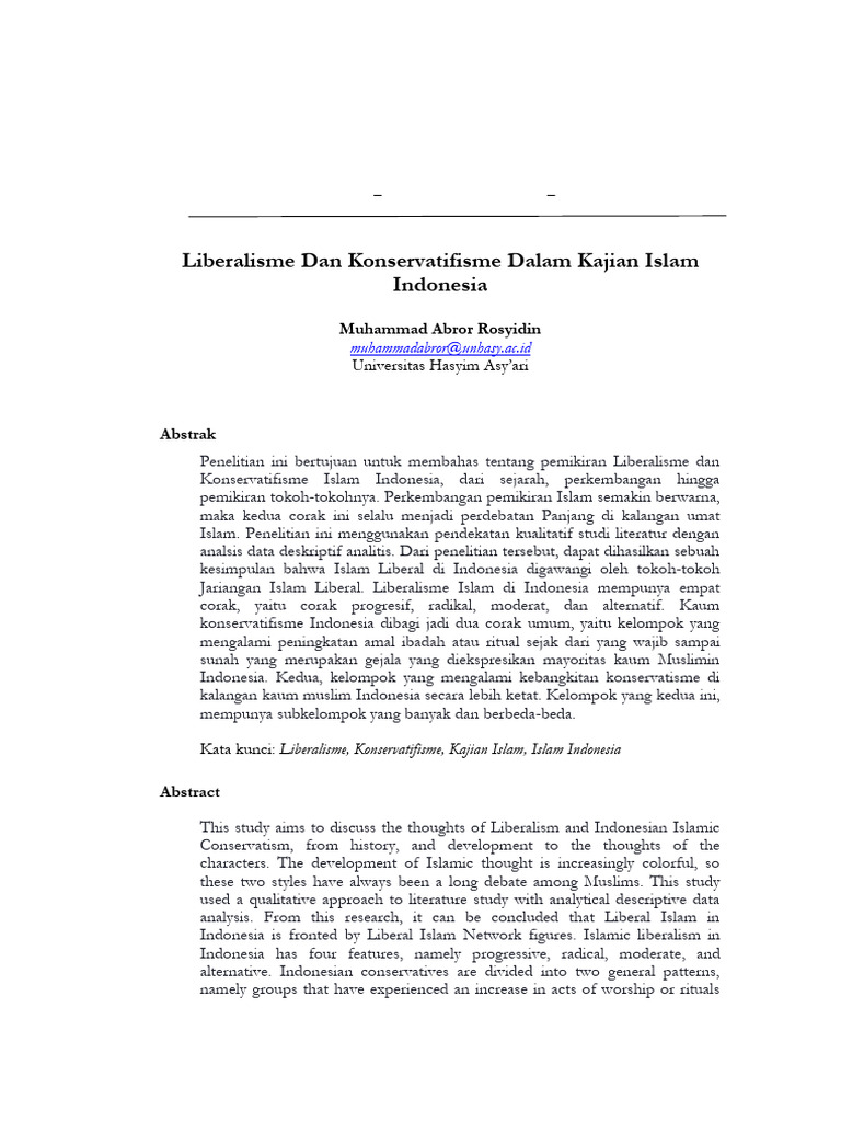 Liberalisme Dan Konservatisme | PDF