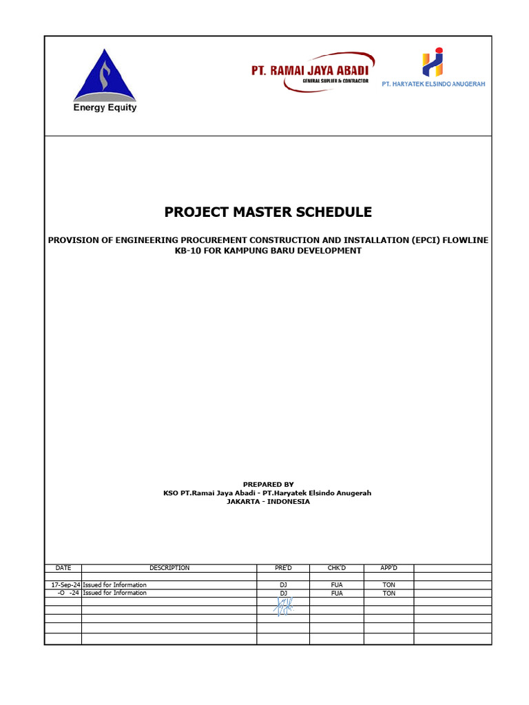 Project Master Schedule.1 | PDF | Hydraulic Engineering | Applied And ...