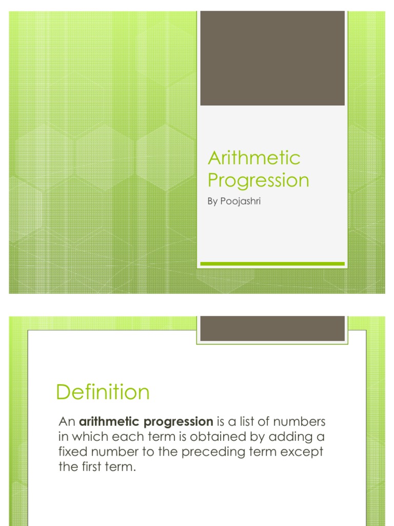 Arithmetic Progression CBSE Class 10th | PDF