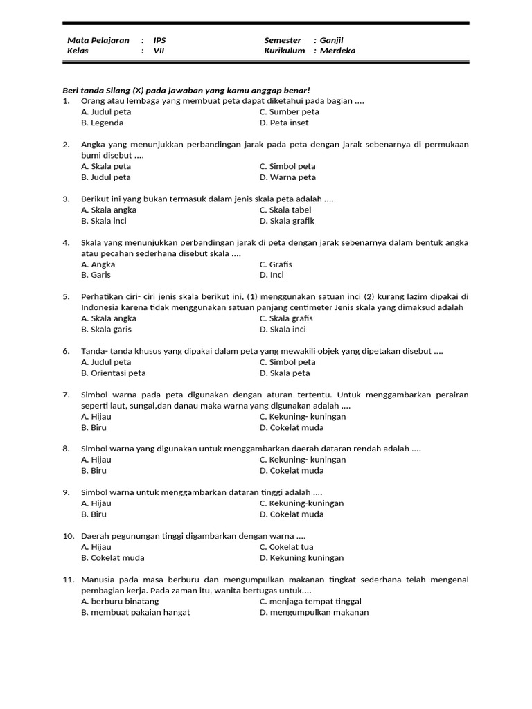 Simbol Peta dan Warna dalam IPS | PDF