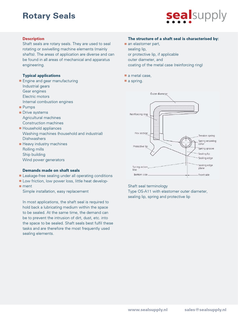 01 - Oil Seal Catalog | PDF | Machines | Silicone