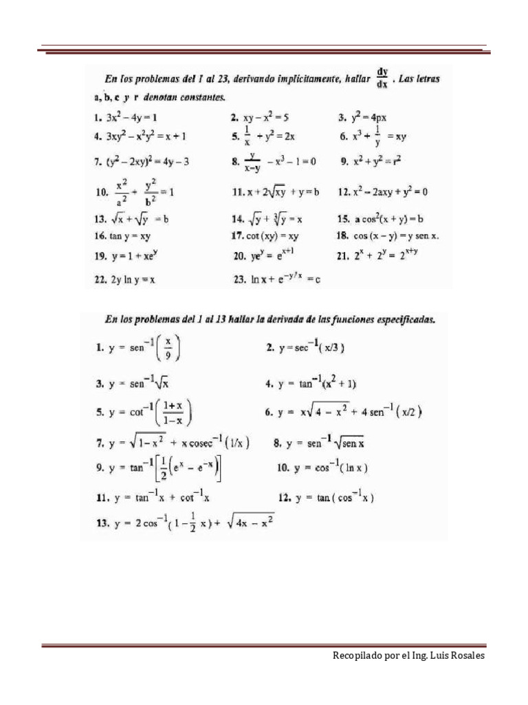 Ejercicios Derivadas 3 | PDF