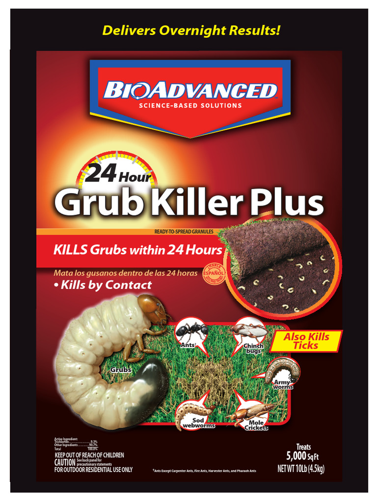 24 Hour Grub Killer Plus Label | PDF | Insectos y humanos | Insectos