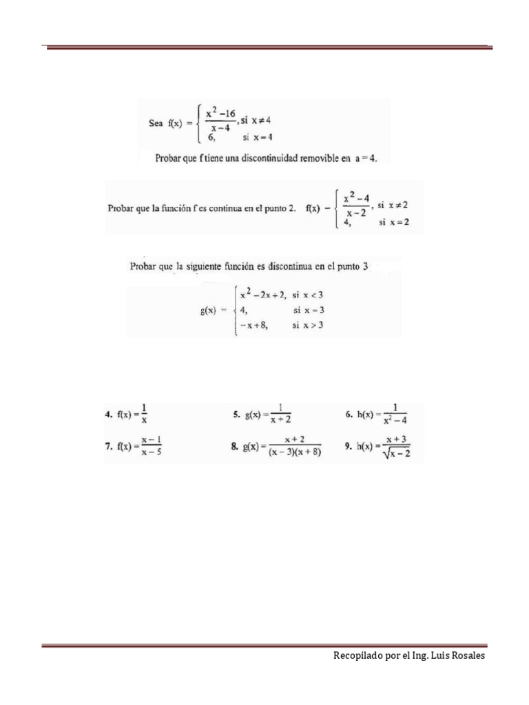 Ejercicios Continuidad | PDF Ejercicios Continuidad | PDF
