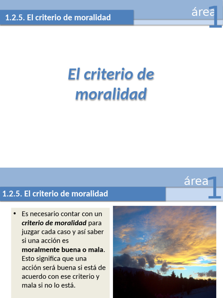 1.2.5. El Criterio de Moralidad | PDF | Ciencia y matemáticas