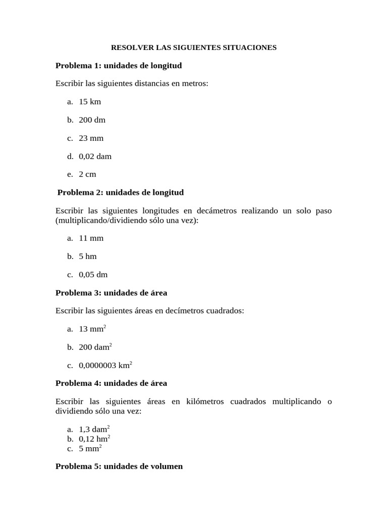 Conversión de Unidades de Medida | PDF