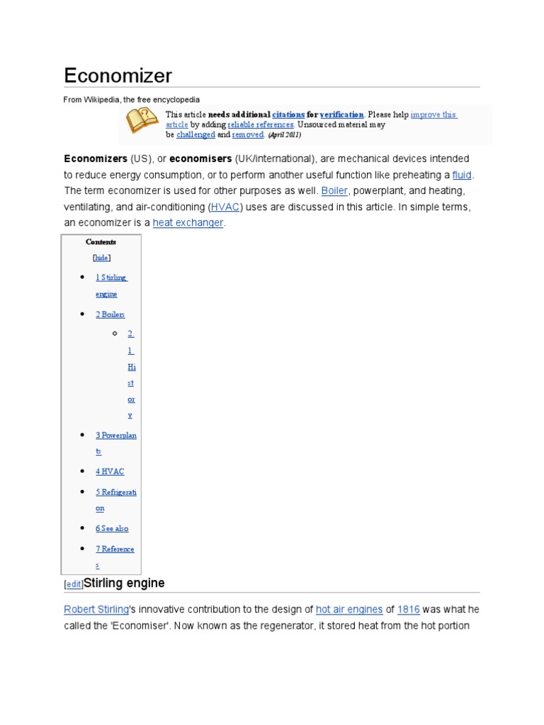 Economizer: Economizers (US), or Economisers (UK/international), Are ...