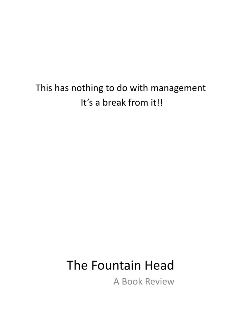 The Fountainhead | PDF
