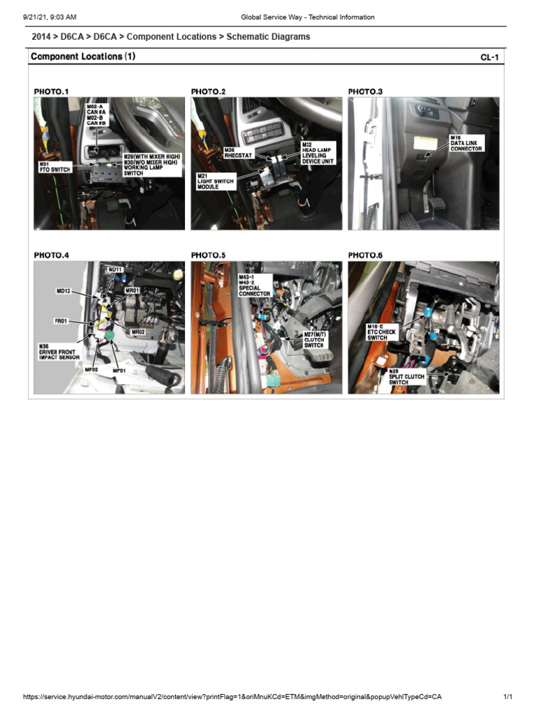 2014 D6CA D6CA Component Locations Schematic Diagrams | PDF | Business ...