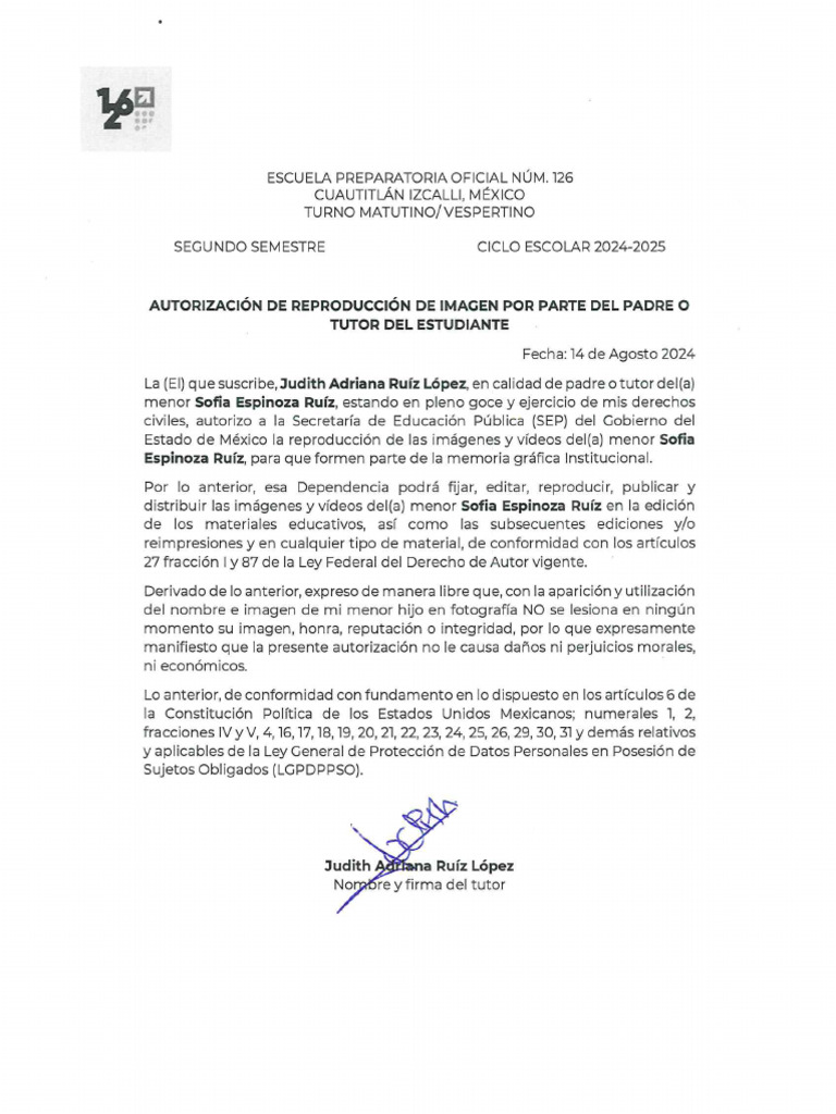 Autorización de Imagen | PDF