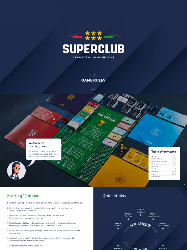 Superclub Game Rules and Setup Guide | PDF | Playing Cards | Gaming Devices