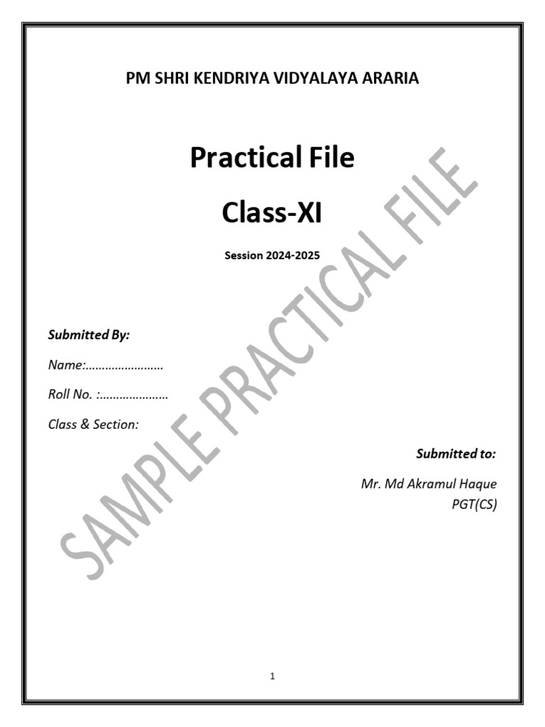 CLASS 11TH Practical Program KV Araria | PDF | Area