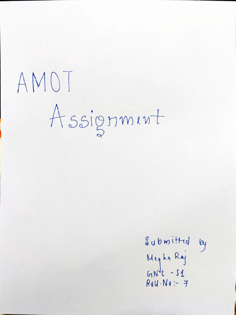 Amot Megha Raj GNC 2 | PDF