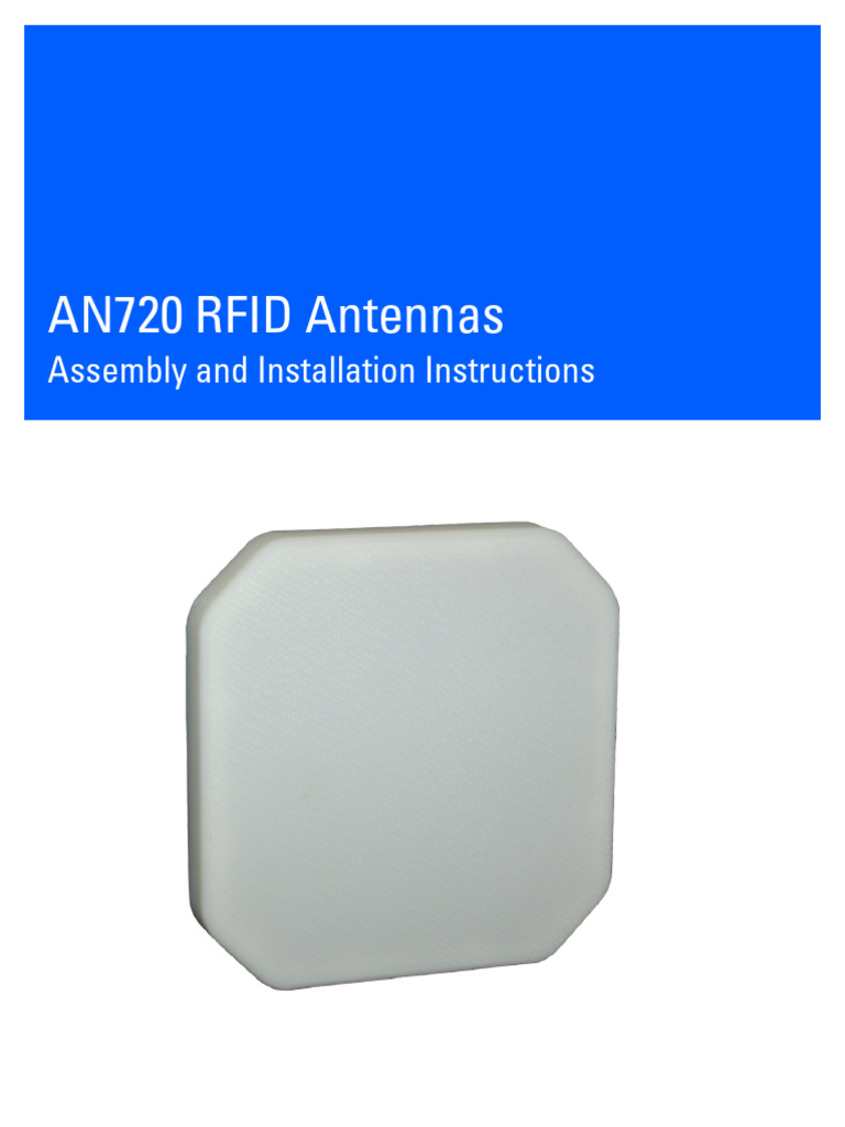 AN720 RFID Antennas Installation Guide | PDF | Antenna (Radio) | Radio ...