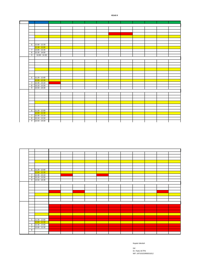 Jadwal Blok Bulanan | PDF