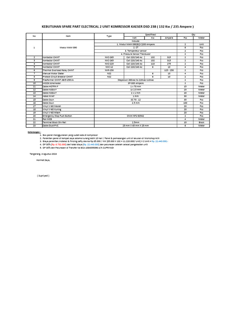 Parts 2 Unit Kaesar DSD 238 Final | PDF