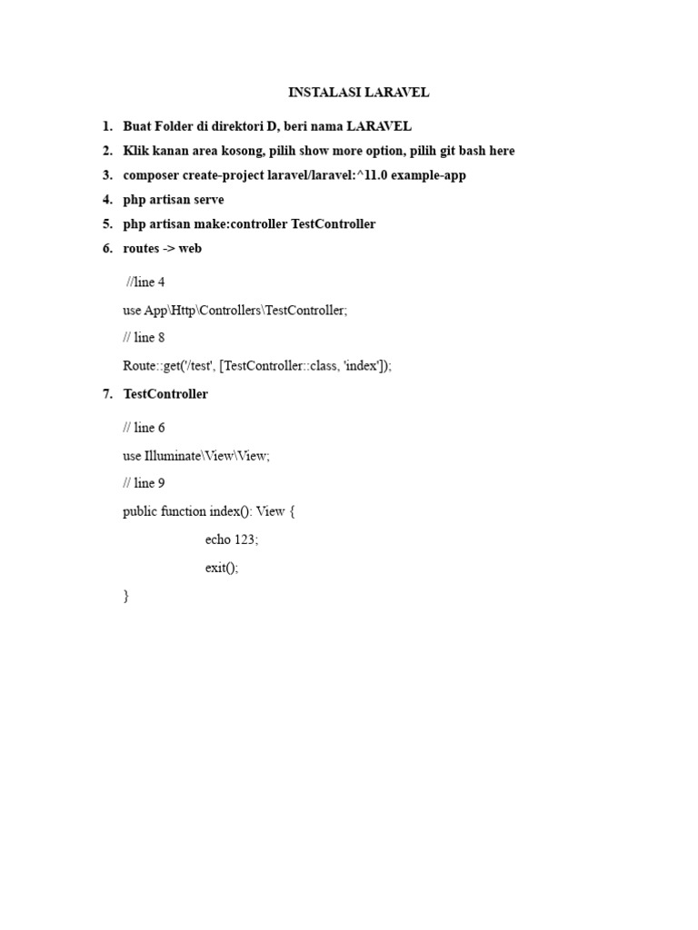 Instalasi Laravel V1 | PDF