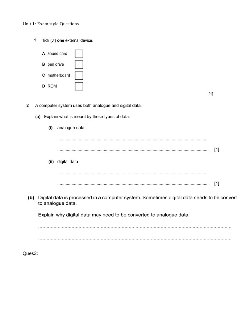 ICT Exam Style Questions Guide | PDF