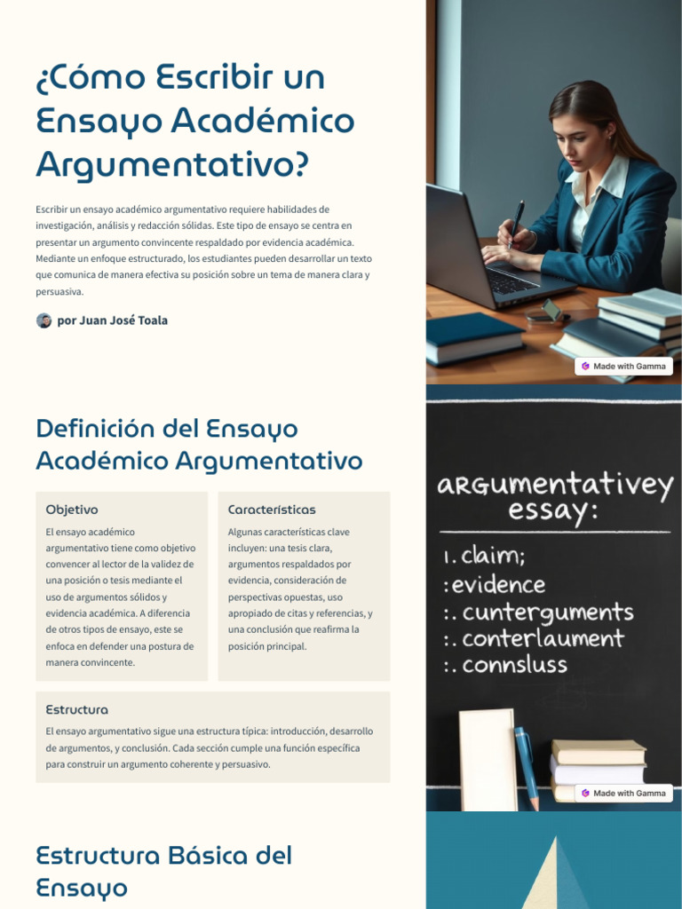 Cómo Escribir Un Ensayo Académico Argumentativo | PDF | Ensayos | Argumento