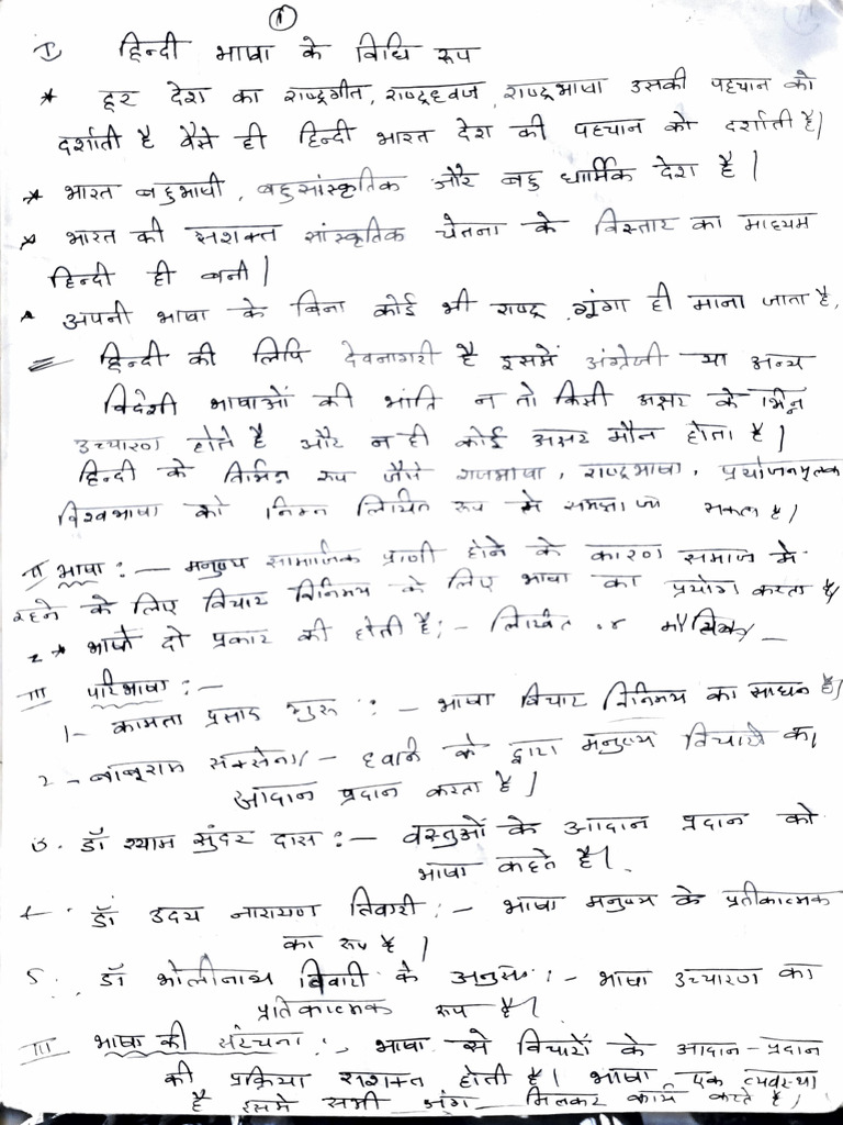 Hindi Notes | PDF