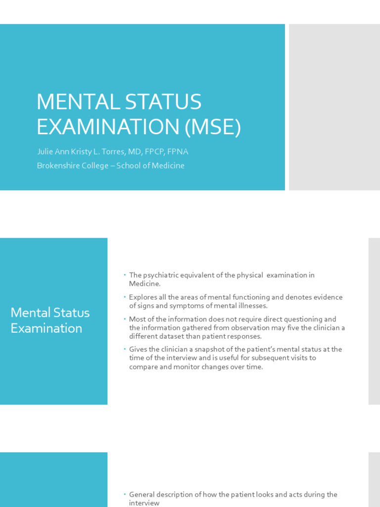 MSE: Pressured and Verbose Speech Analysis | PDF | Delusion | Mental ...