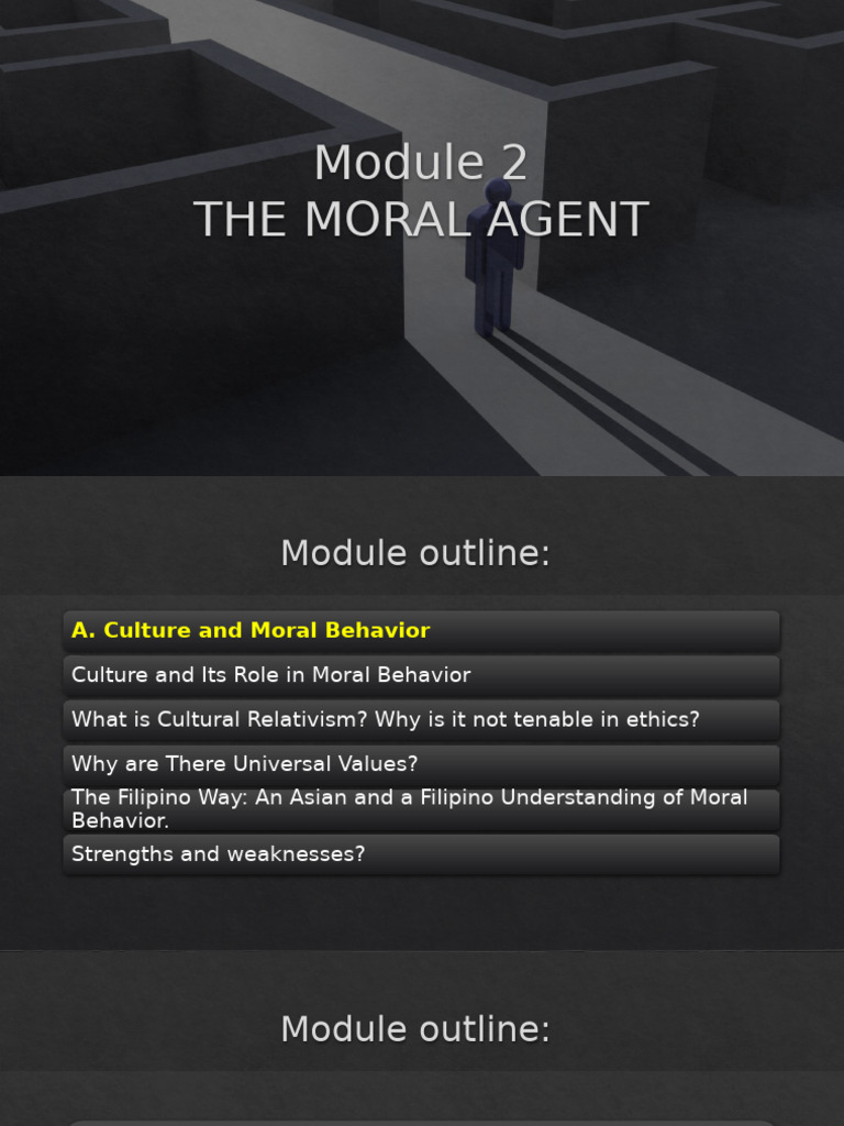 Module 2 The Moral Agent | PDF | Morality | Relativism