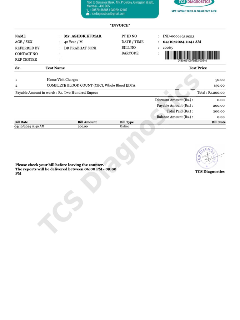 Receipt 04 Oct | PDF