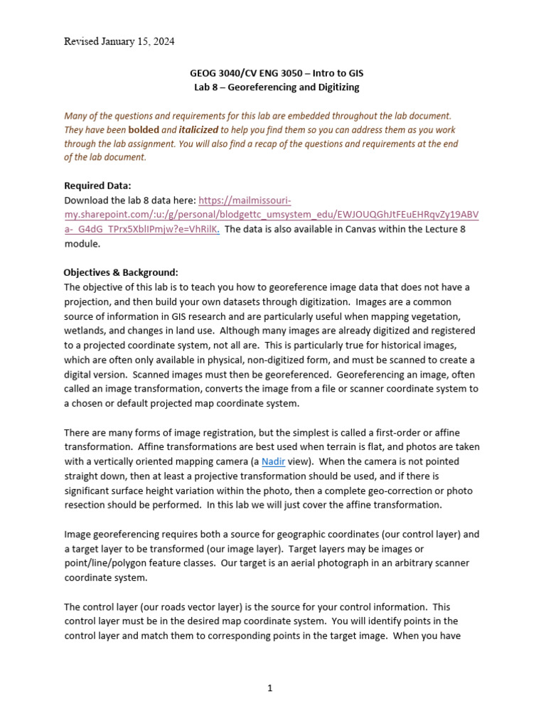 Lab 8 GIS | PDF | Computing
