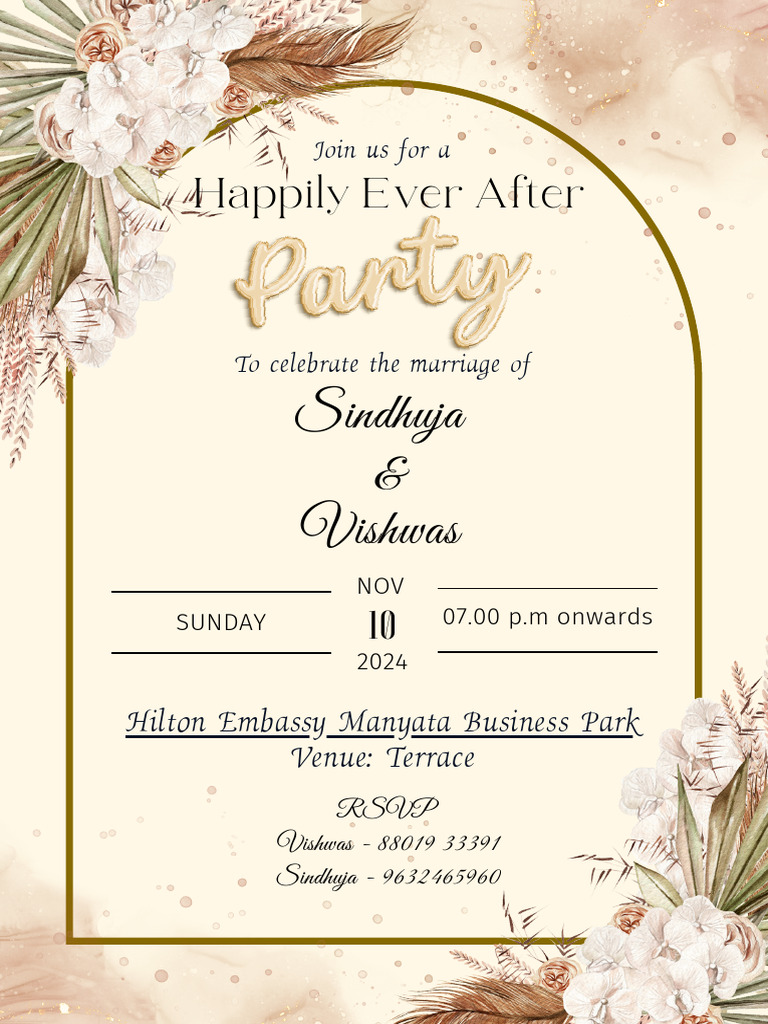 Weddding Party Invite | PDF