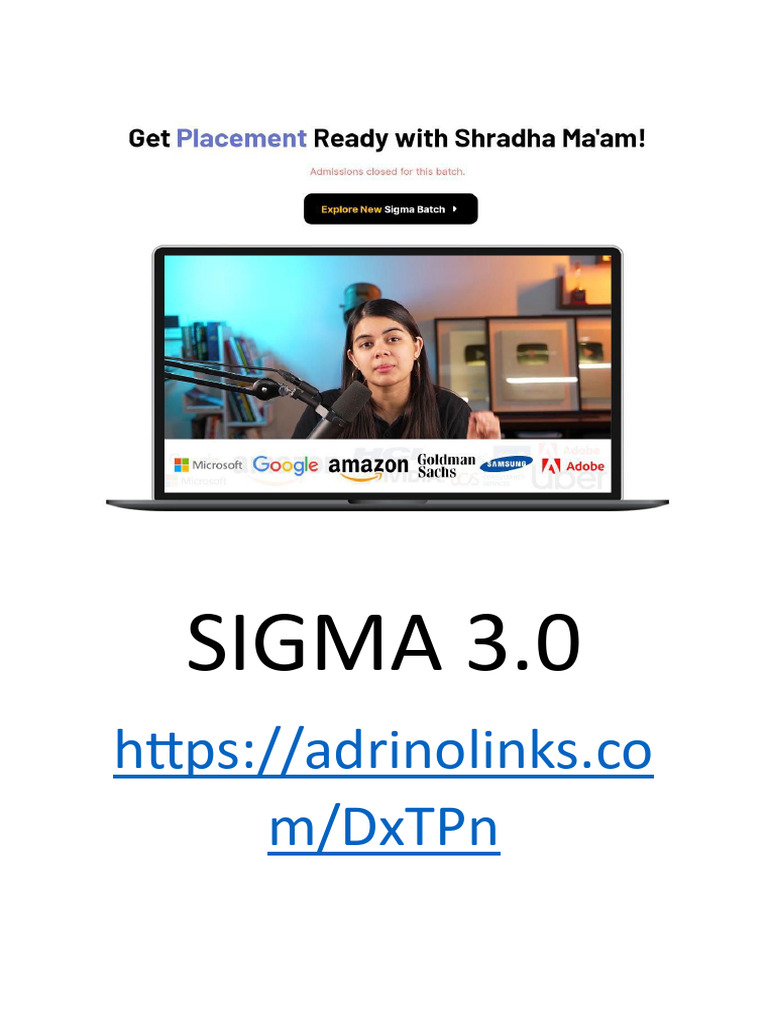SIGMA 3.0 by Apna College | PDF