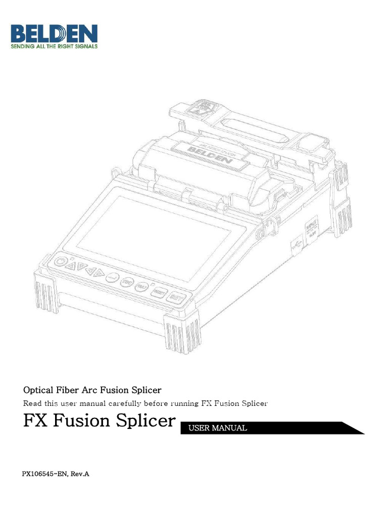 FX Fusion Splicer User Manual | PDF | Optical Fiber | Battery Charger