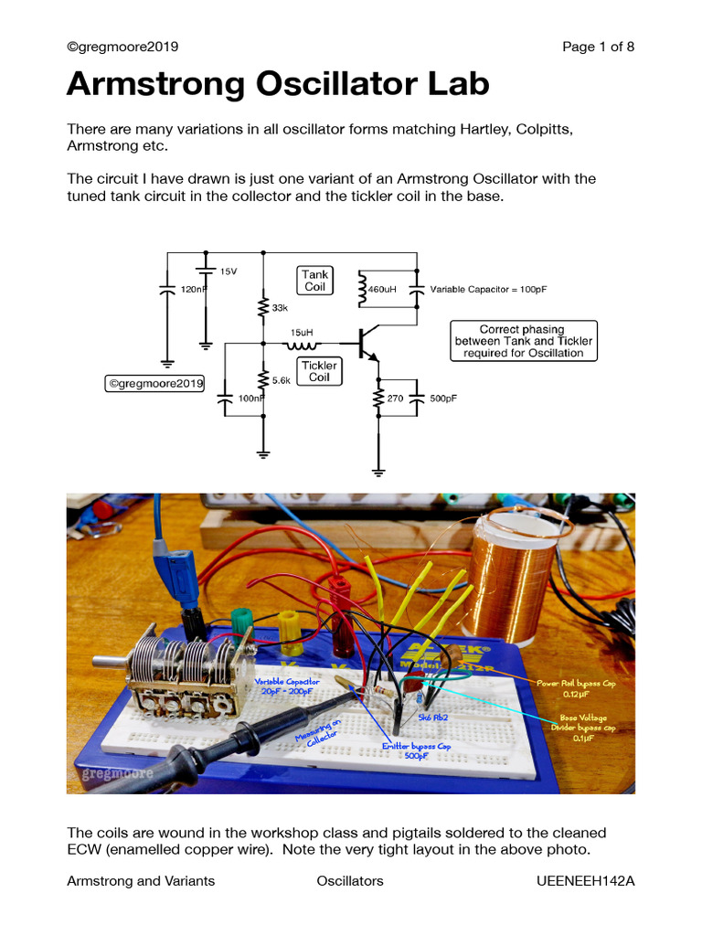 Armstrong Oscillator Lab | PDF | Electronic Oscillator | Amplifier