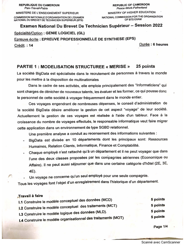 Epreuves BTS GL 2022 | PDF