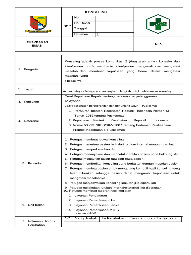 Sop Konseling | PDF