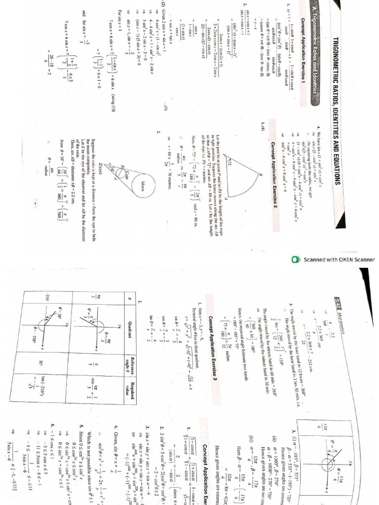 Trigonometry Ratios and Identities and Trigonometric Equations-2.6ba5a34 | PDF