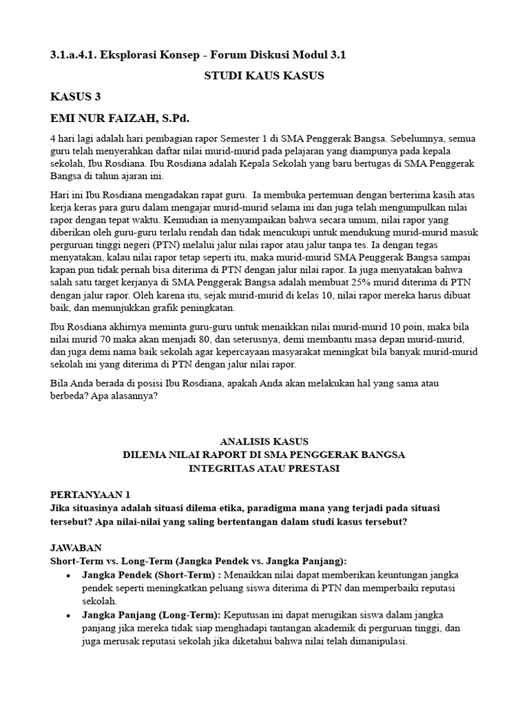 3.1.a.4.1. Eksplorasi Konsep - Forum Diskusi Modul 3.1 | PDF