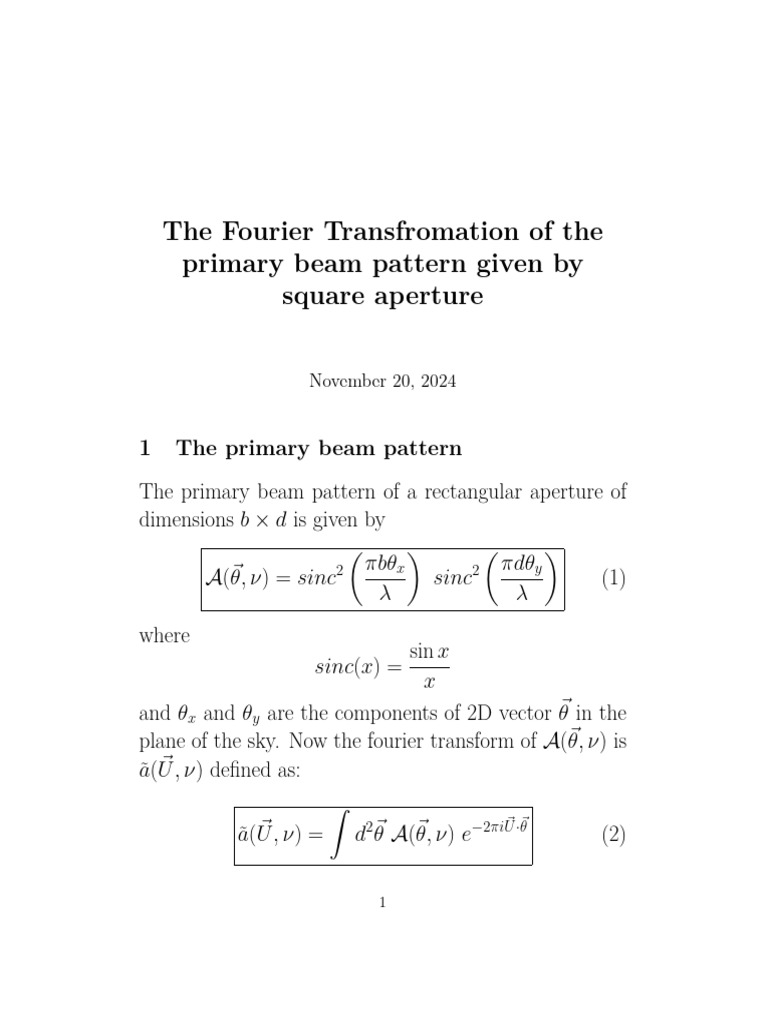 Primary Beam Pattern | PDF