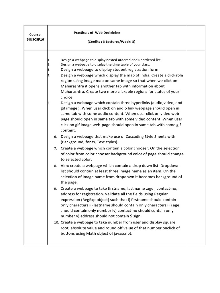 (OE) Web Designing Practicals | PDF | Web Page | World Wide Web