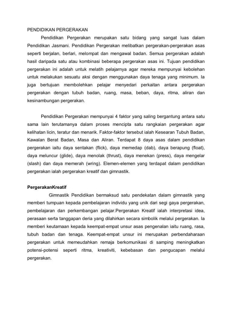 Tema Pendidikan Pergerakan | PDF | Karier & Perkembangan