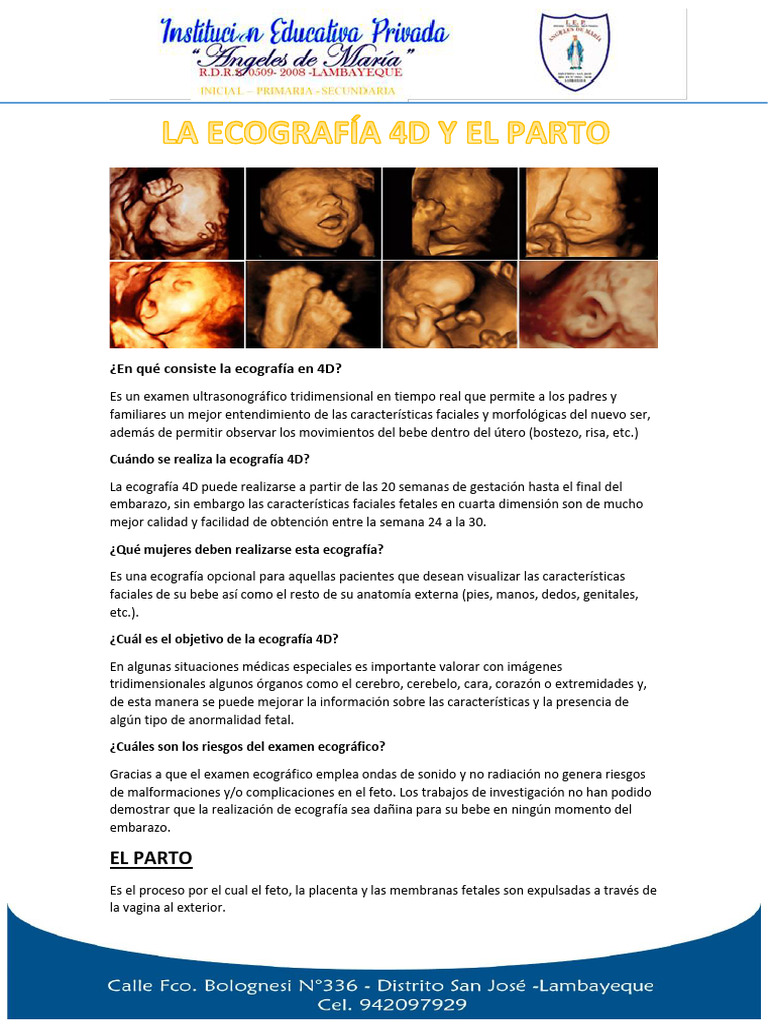 Ecografía 4D: Beneficios y Proceso | PDF | Salud y bienestar | Ciencia ...